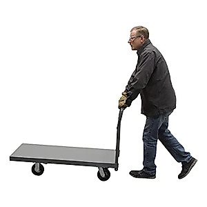 Vestil ECSPT-2448 Steel Smooth Deck Platform Truck 24 In. x 48 In. 2000 Lb. Capacity Black