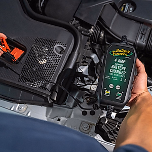 Battery Tender 4 AMP Battery Charger and Maintainer - Automotive Switchable 12V or 6V Smart Fully Automatic for Cars SUVs and Trucks - Lead Acid & Lithium Battery Charger - 022-0209-BT-WH