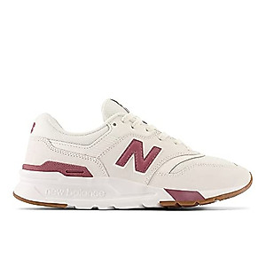 New Balance Women's 997H V1 Lifestyle Sneaker, Sea Salt/Washed Burgundy, 9.5