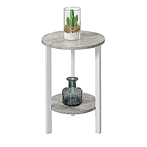 Convenience Concepts Graystone 31 inch 2 Tier Plant Stand, Faux Birch/White