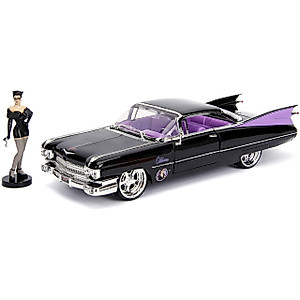 DC Comics Bombshells Catwoman & 1959 Cadillac Die-cast Car, 1:24 Scale Vehicle & 2.75" Collectible Figurine 100% Metal