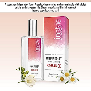 Instyle Fragrances | Inspired by Ralph Lauren's Romance | Women’s Eau de Toilette | Vegan, Paraben Free, Phthalate Free | Never Tested on Animals | 3.4 Fluid Ounces