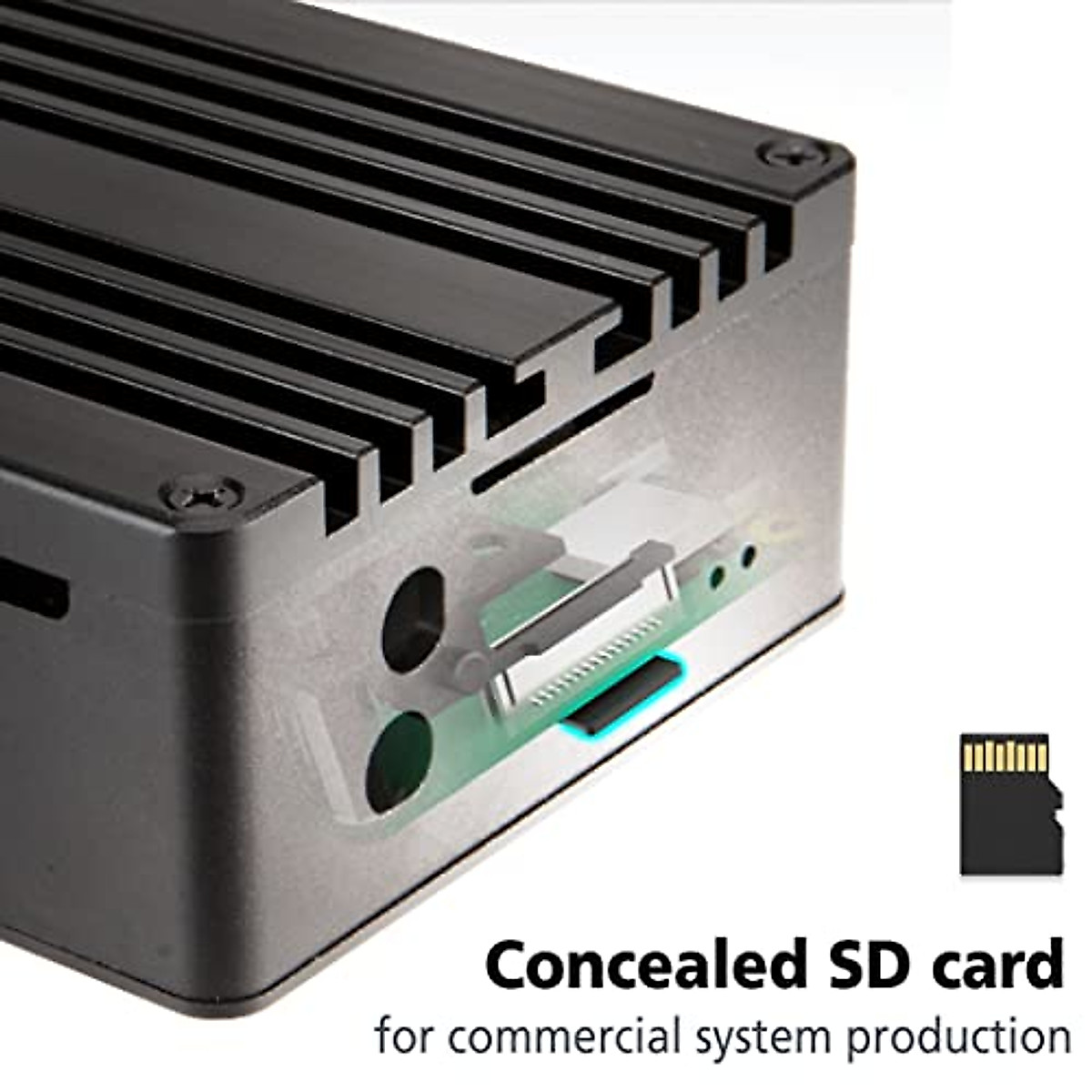 Akasa Pi-4 | Raspberry Pi 4 Case | Fanless Pi Case | Aluminium | Concealed SD Card Slot | Compatible with Raspberry Pi 4 Model B | Black | A-RA08-M1B