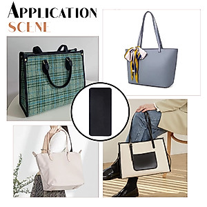 PH PandaHall 12x5 Black Felt Base Shaper, 2pcs Bag Bottom Shaper Pad Arc Corner Bag Liner Board Insert for Tote Leather Purse Handbag Crossbody Bag Backpack Canvas Travel Bag, 6mm Thick