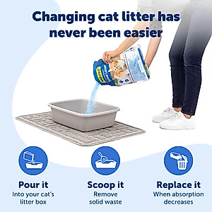 PetSafe ScoopFree Premium Fresh Scent Crystal Cat Litter, Superior Odor Control, Absorbs 5X Faster, Low Tracking for Less Mess, Lasts up to 2 Months, Lightly Scented (8 lb Bag)