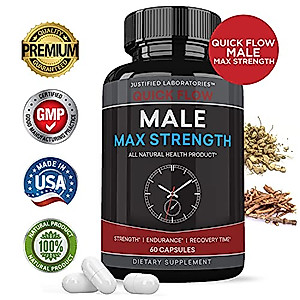 (5 Pack) Quick Flow Male Max Strength 742MG All Natural Advanced Men's Heath Formula 300 Capsules