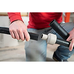 Hyde Dust-Free Sander Kit 9-inch Round with Two-piece Lightweight Extension Pole, Pivoting Head For Walls or Ceilings, Included 6 Foot Hose with Suction Control Valve Joins with Your Wet/Dry Vacuum
