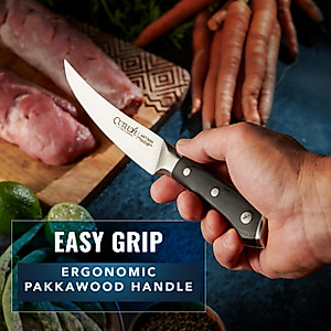 Cutluxe Curved Boning Knife – 6" Boning Knife for Meat Cutting, Fillet Knife – High Carbon German Steel, Full Tang & Ergonomic Handle Design – Artisan Series