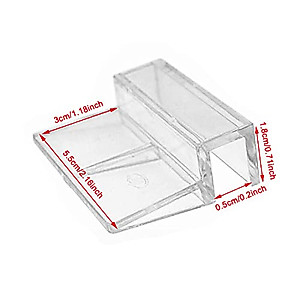 20 Pieces Aquarium Lid Clips 5mm for Rimless Aquarium Acrylic Fish Tank Glass Cover Clip Support Holder
