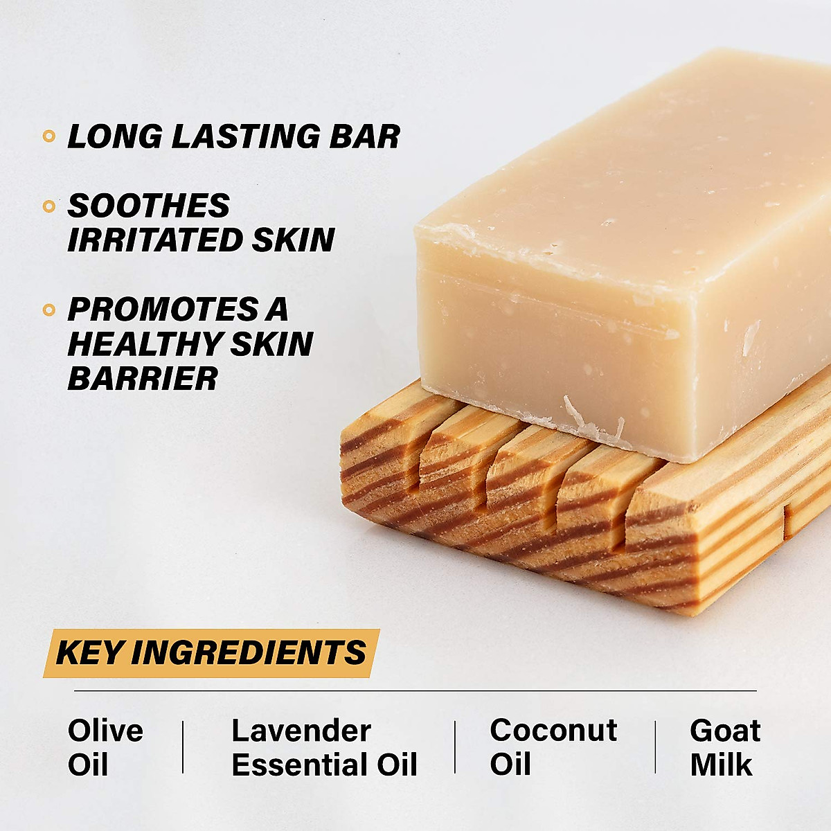 Southern Natural Lavender Goat Milk Soap Bar, 4 oz (1 Bar)