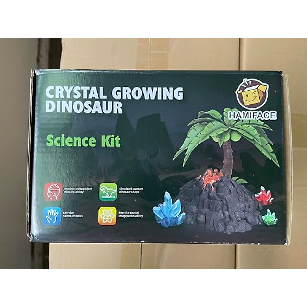 Dinosaur Crystal Growing Kit - STEM Science Experiment for Kids Ages 8-12, Grow Your Own Crystal Terrarium, DIY Gift for Christmas or Birthdays