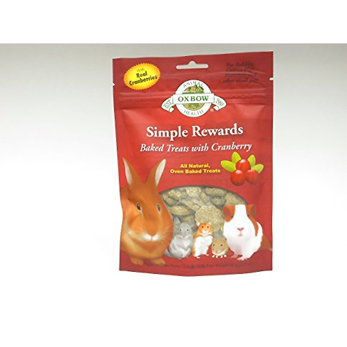 New Oxbow Simple Rewards All Natural Oven Baked Treats with Cranberry and Timothy Grass