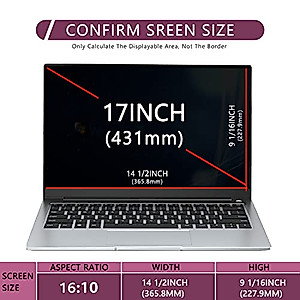 laptop privacy screen 17 inch, Anti Blue Light Anti Glare Screen Protector for LG Gram 17" 16:10 Widescreen Filter Protect Your Eyes Against Blue Light and Glare