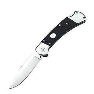 3'' 440C Clip Point Blade Black G10 Handle Back Lock Folder Opening,Camping EDC Tool Folding Pocket Knife Everyday Carry,Gift for Men