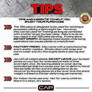 CAP Barbell Premium Bumper Plate Set, Black