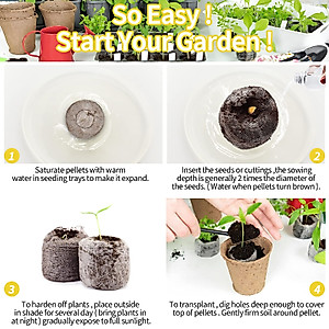 Legigo 100 Pcs 30mm Seed Starter Peat Pellets Pods for Seedlings- Compressed Seed Starting Pellets Seed Starter Pods Plugs Soil Peat Pods for Starting Seeds, Garden Planting Herb Flower Vegetables