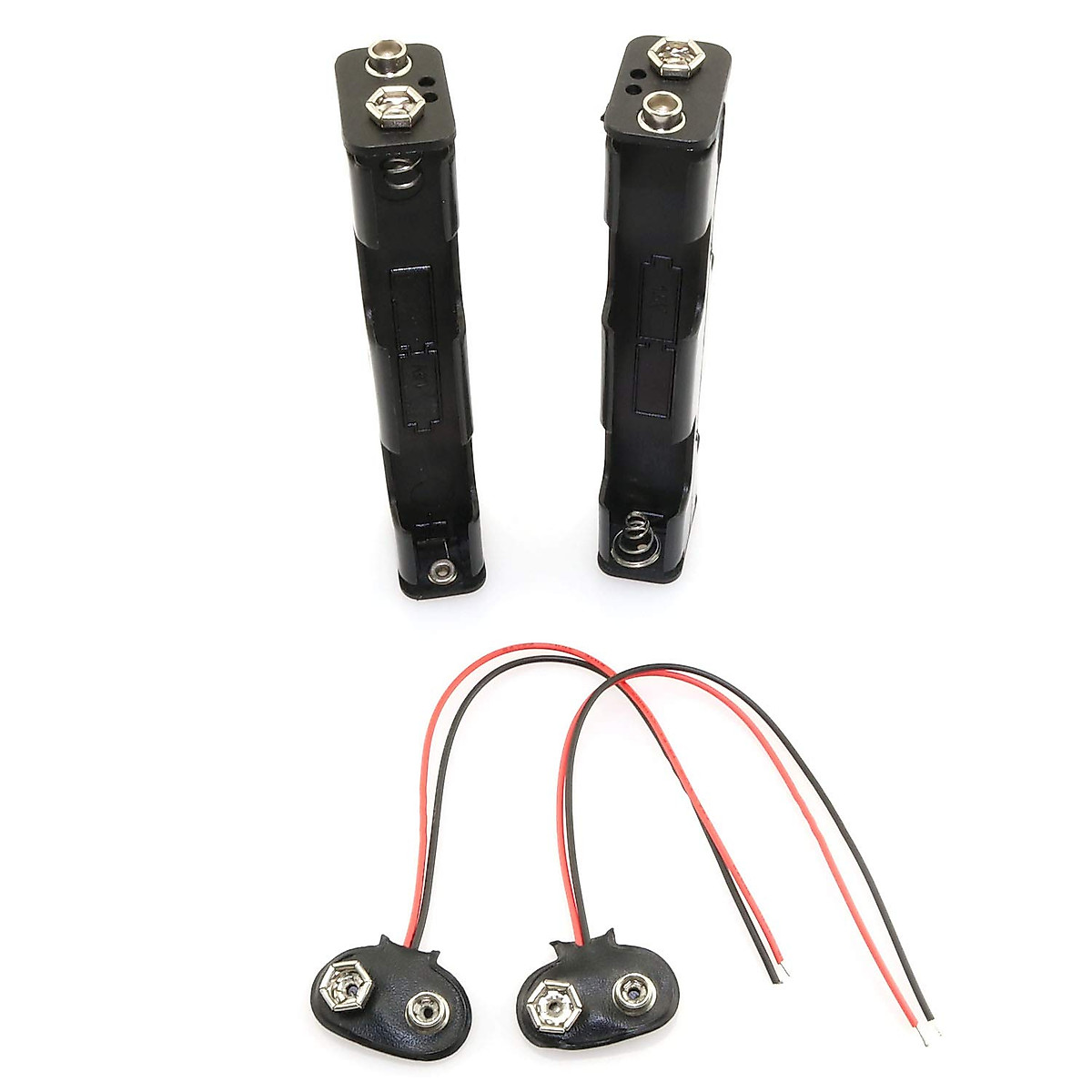 DGZZI 2-Pack 4 x AA Battery Holder with Snap Connector