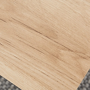 CENSI 40-Inch Natural Oak Coffee Table for Living Room, Rectangle, Mid-Century Modern, Extra Thick Top, Wood and Metal (Natural Oak)