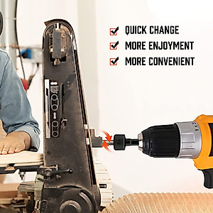 HORUSDY 22-Piece Power Nut Driver Set for Impact Drill, SAE and Metric, 1/4” Hex Head Drill Bit Set