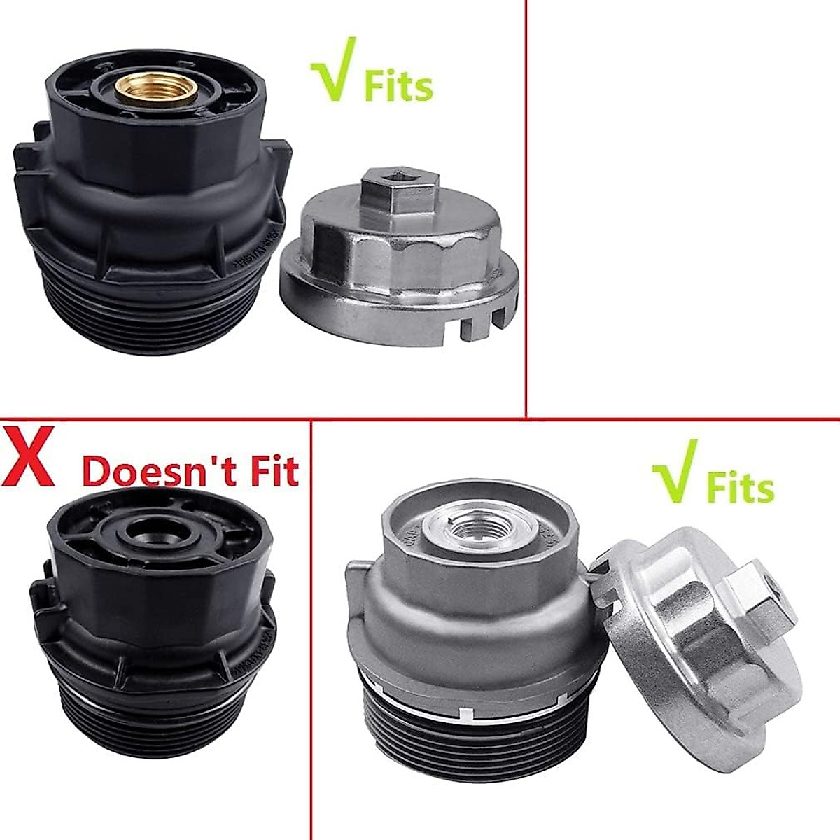 Oil Filter Wrench for Toyota,Lexus,RAV4,Camry,Cruiser,Avalon,Tacoma,Tundra,Highlander,Sienna-64mm 14 flute Oil Filter Cap Removal Tool