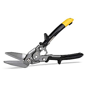 ToughBuilt - Straight Offset Long Cut Aviation Snips - One Handed Lock Operation - (TB-H4-60-SOL)