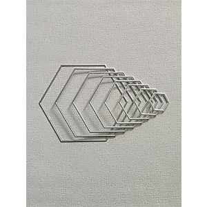 FAWENUCY Scrapbooking Die-Cuts, Layering Frame Metal Cutting Dies for Card Making, Paper Craft Punch Template, Background Embossing Stencils, DIY Album Décor (8 Pcs Hexagon-11.7x10.2cm)