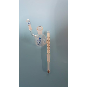 beyondsupply-Lab Glass Specific Gravity Bottle Pycnometer 25ml Thermometer New