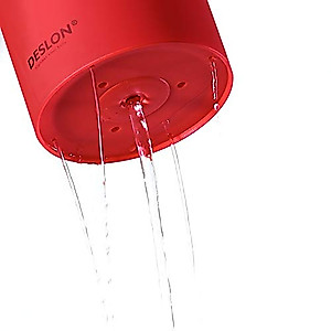 DESLON Knife Blocks, Knife Holder without Knives, Empty Knife Block, Universal Knives Blocks, Red Block Only Design with Scissors-Slot, Holds 12 to 15 Knives,Detachable for Easy Cleaning