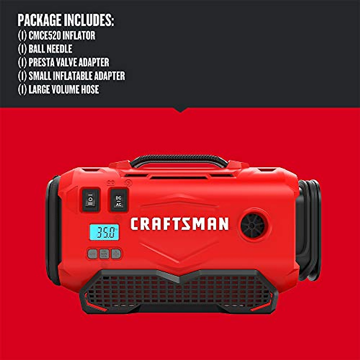 CRAFTSMAN V20 Inflator, Tool Only (CMCE520B) , Red