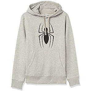 Amazon Essentials Disney Star Wars Men's Fleece Pullover Hoodie Sweatshirts, Marvel Spider-Man, Medium