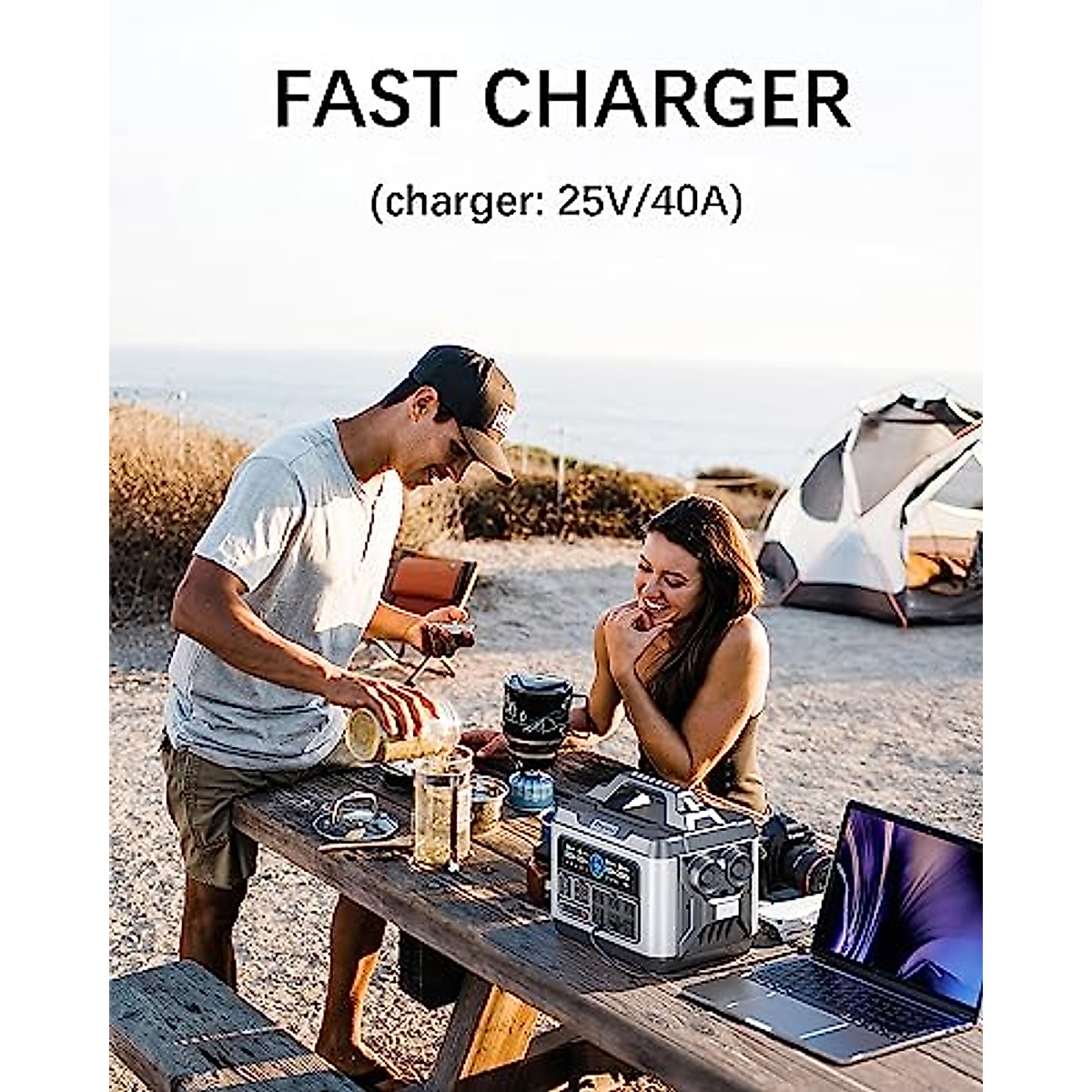 Steelite Portable Solar Power Station, 2220Wh Solar Generator with 6 2200W AC Outlets Peak 4500W, 18-Port Lithium Battery Backup with LED Light for Outdoor Camping, Home Use, Emergency