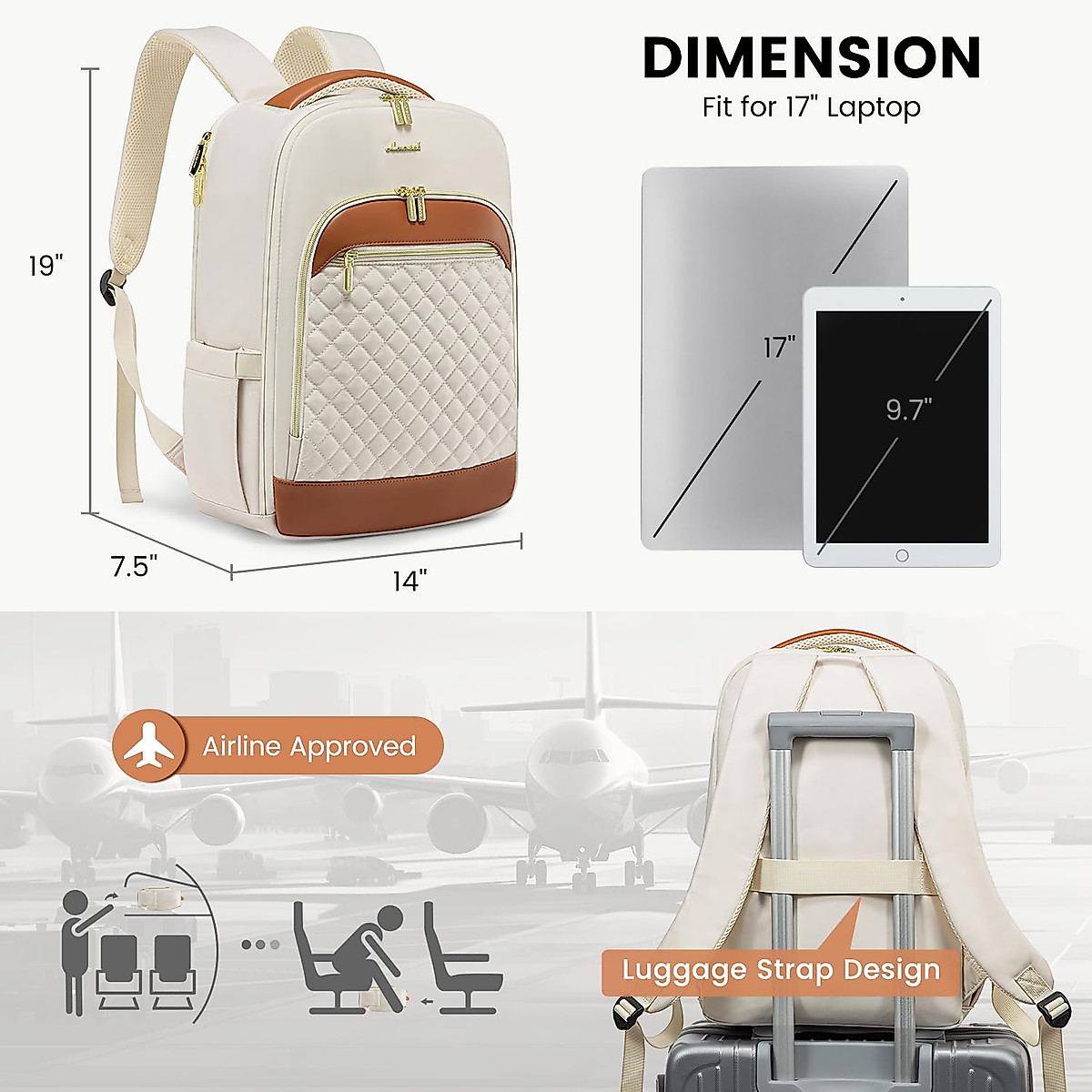 LOVEVOOK Laptop Backpack for Women Teacher/Nurse Backpack Purse Computer Bag Work Travel Backpack Men Business Bookbag with USB Charging Port College Students Backpack