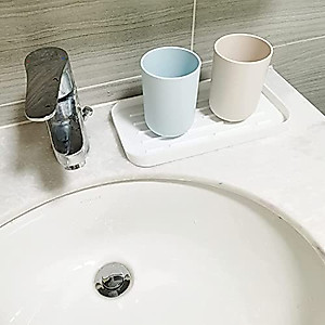 Kitchen Storage Set with 8pcs Deep Drawer Dividers (42cm x 9cm) and 1pc White Silicone Sponge Holder. A Clean Kitchen Gives a Good Mood by HGZYE