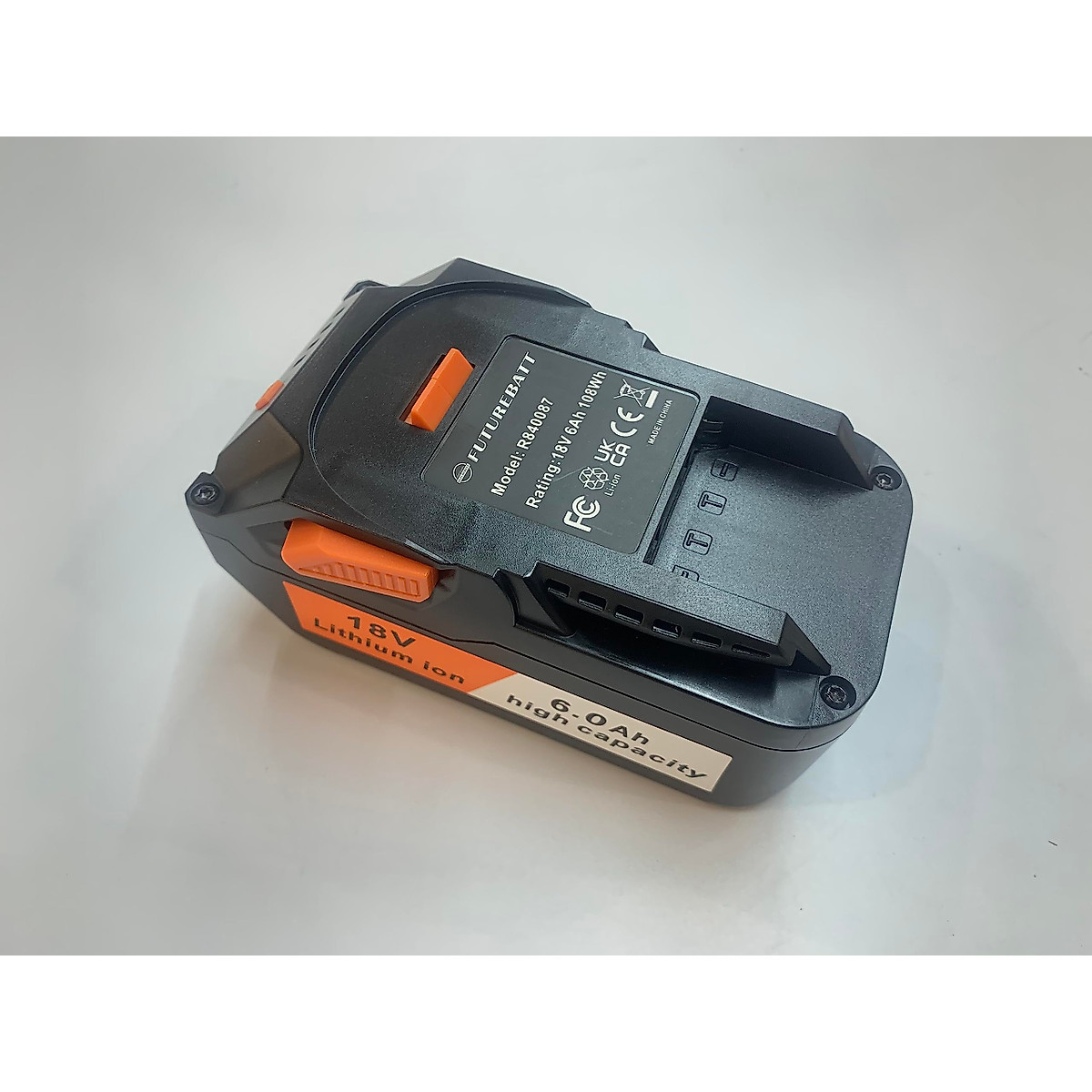 HIGH QUALITY FUTUREBATT FUTUREBATT [2Pack] 18V 6.0Ah Lithium Replacement Battery for Ridgid 18V Drill Battery R840087 R840083 R840086 R840085 R840084 AC840085 AC840086 AC840087P