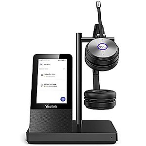 Yealink WH66 Wireless Headset Bluetooth with Microphone DECT Headset for Office VoIP Phone IP Phone with Zoom Teams Certified Workstation for SIP Phone UC Communication