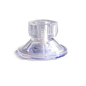DANXQ Full Transparent Strong Screw Nut Pull Suction Cup Hand Tighten Adjustment Sucker with Press Cap Nut, 6 Piece/Pack (4.5CM-Clear)