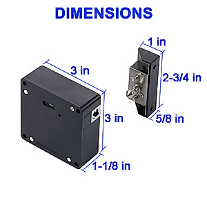 Homello RFID Lock Electronic Cabinet Lock with USB Cable - Hidden DIY Lock for Wooden Cabinet Drawer Locker Cupboard Gun Box with 5 Key Cards/Fobs