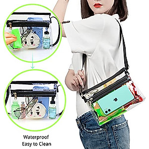 Higuyst Mini Clear Purse Stadium Approved, Clear Plastic Purses for Concert,Festival, Stadium, Small Clear Bags