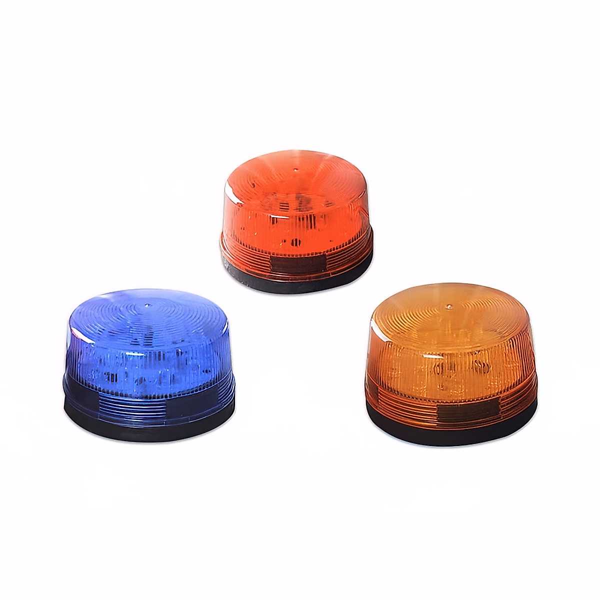 Blue Strobe Beacon Light,Lelukee 2pcs DC 12V Flashing Light Rainproof Blue Led Alarm Signal for Field Work Snowplow Outdoor Work Home Security System Etc. (Blue)