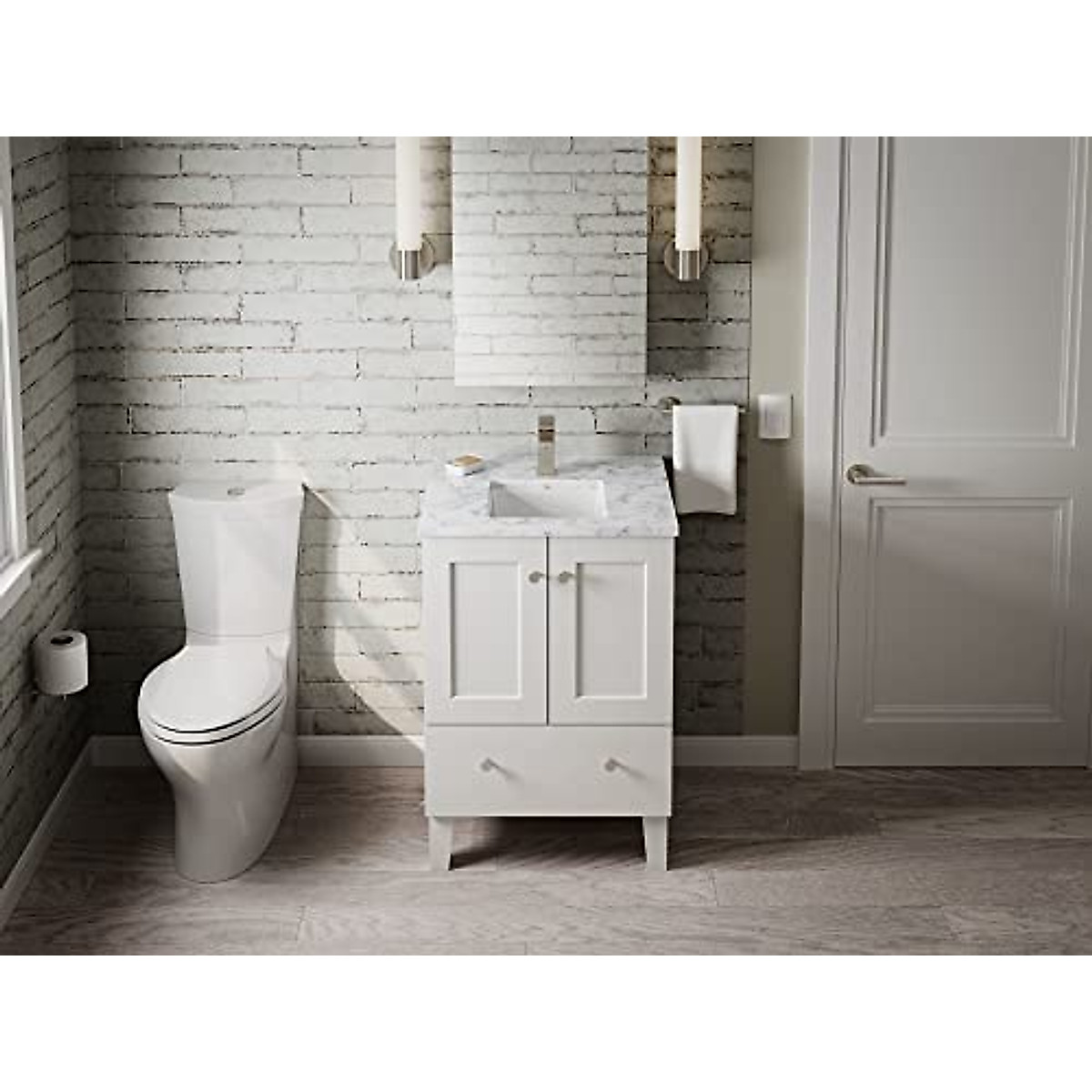 KOHLER K-8188-0 Vitreous China 11 inch x 11 inch Undermount Square Bathroom Sink, White