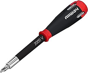 ALLWAY SD41 5-in-1 Lightweight Composite Shockproof Screwdriver with 4 Bits
