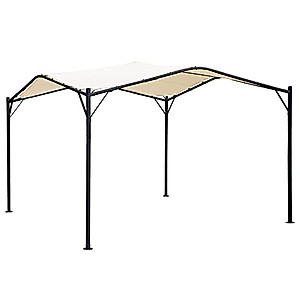 Scelto 12'x12' Outdoor Patio Gazebo Canopy Tent with Stable Iron Frame for Deck Garden Backyard, Beige