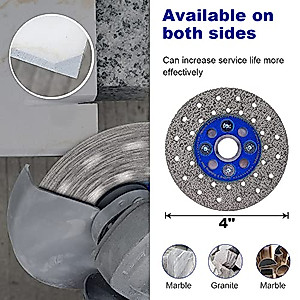 4" Tile Grinding Blade Porcelain Tile Saw Blade with Arbor 5/8"-11 for Cutting and Grinding Granite Marble Tiles