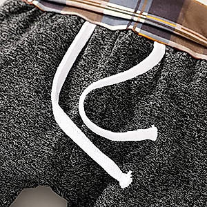 KONIGHT Kids Toddler Infant Baby Boys Girls Winter Outfit Christmas Plaid Hoodie Sweatshirt Jackets Shirt+Pants Xmas Clothes