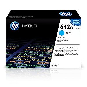 Original HP 642A Cyan Toner Cartridge | Works with HP Color LaserJet CP4005 Series | CB401A