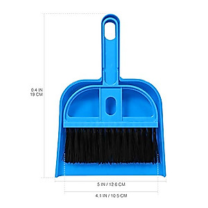 POPETPOP Mini Dustpan and Brush Set Portable Small Cage Cleaner for Guinea Pigs Cats Hedgehogs Hamsters Chinchillas Rabbits Reptiles (Random Color)