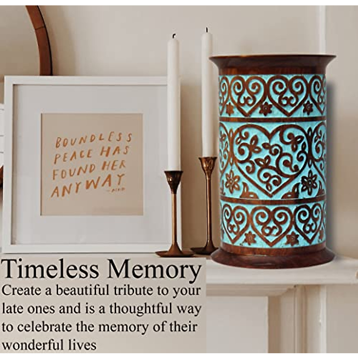 Wooden cremation urn(customized) | urns for ashes | cremation box | carving wooden urn | wooden urn for human ashes | wooden urn | carved boxes (Medium- with text)