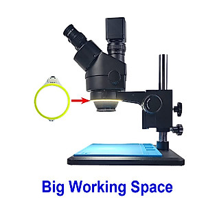 Microscope Ring Light USB Light, 76mm Big Working Space USB LED Adjustable Ring Light Illuminator Souce Lamp for Binocular Trinocular Stereo Zoom Video Microscope