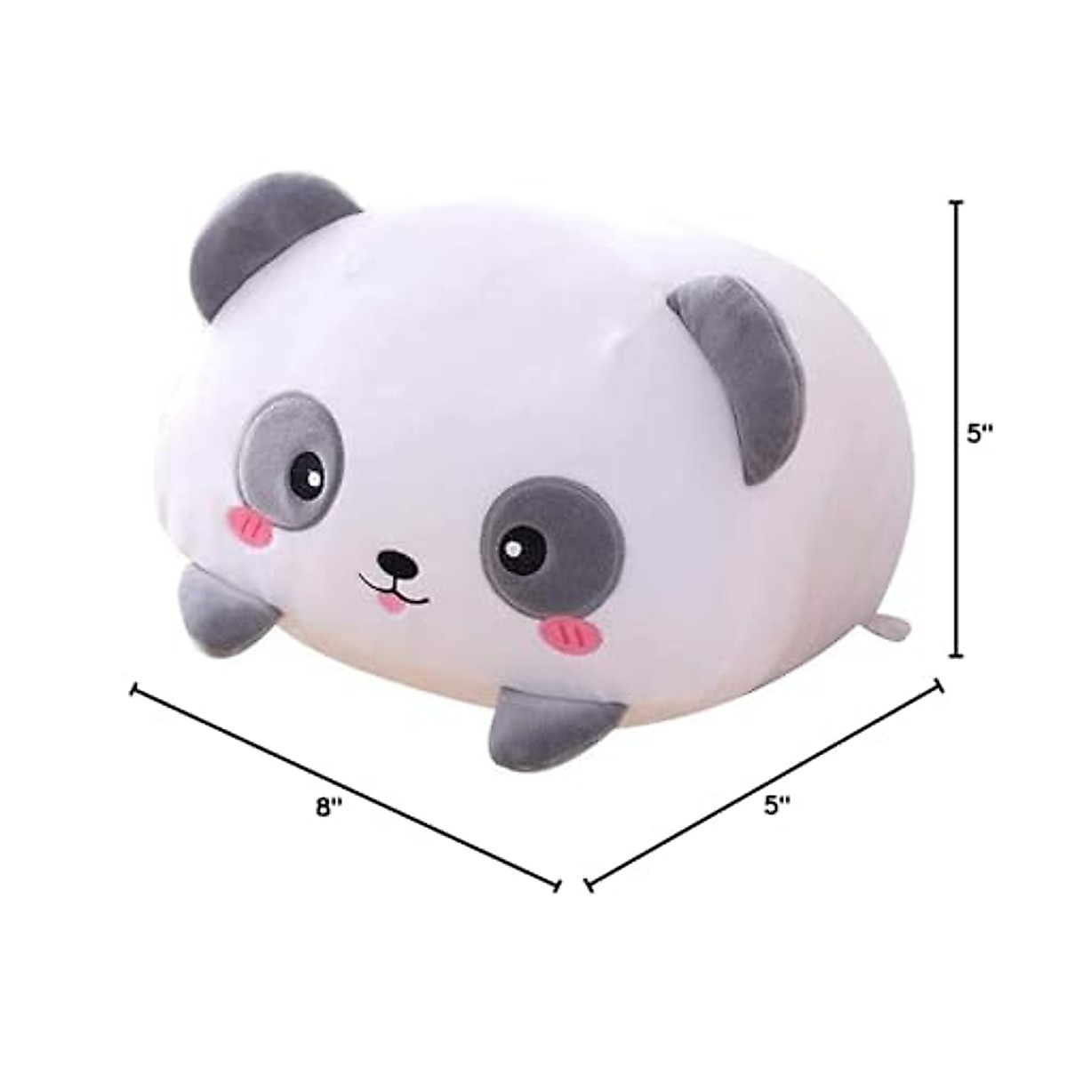 hitoshe Panda Plush Stuffed Animal, Cute Panda Plushie Cylindrical Body Pillow Toy Gifts for Kids Birthday, Valentine, Christmas, 8inch