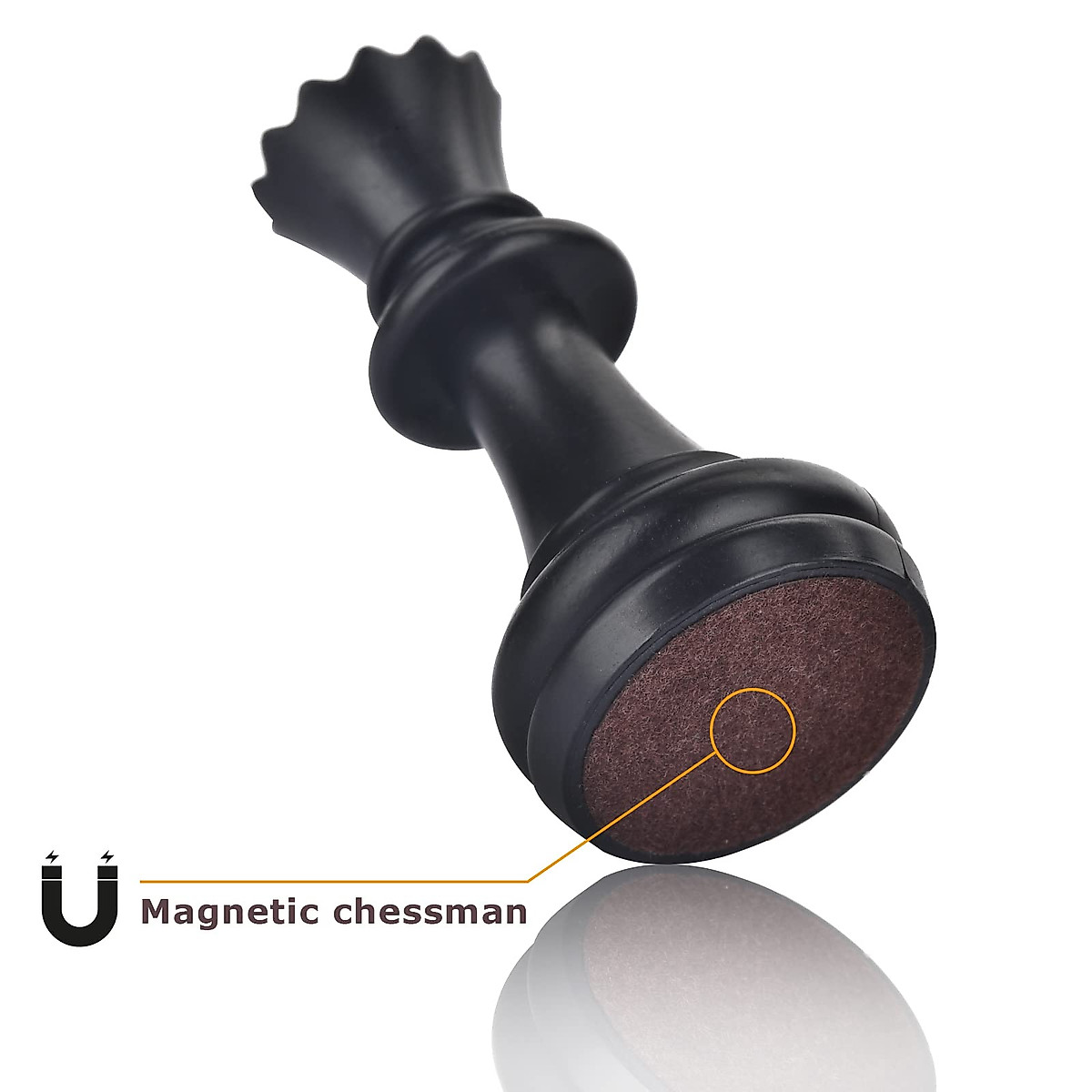 QuadPro Chess Pieces Only, Magnetic Plastic Chessman Set for Replacement of Missing Pieces, Include Storage Bag (1.96” King - Small)